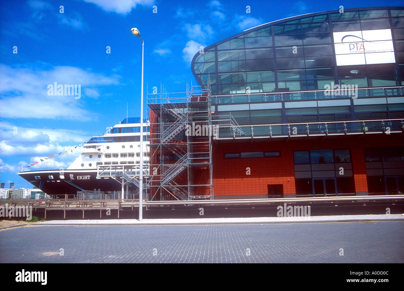 Cruise ship EIGHT berthed alongside Passenger Terminal Amsterdam PTA ...