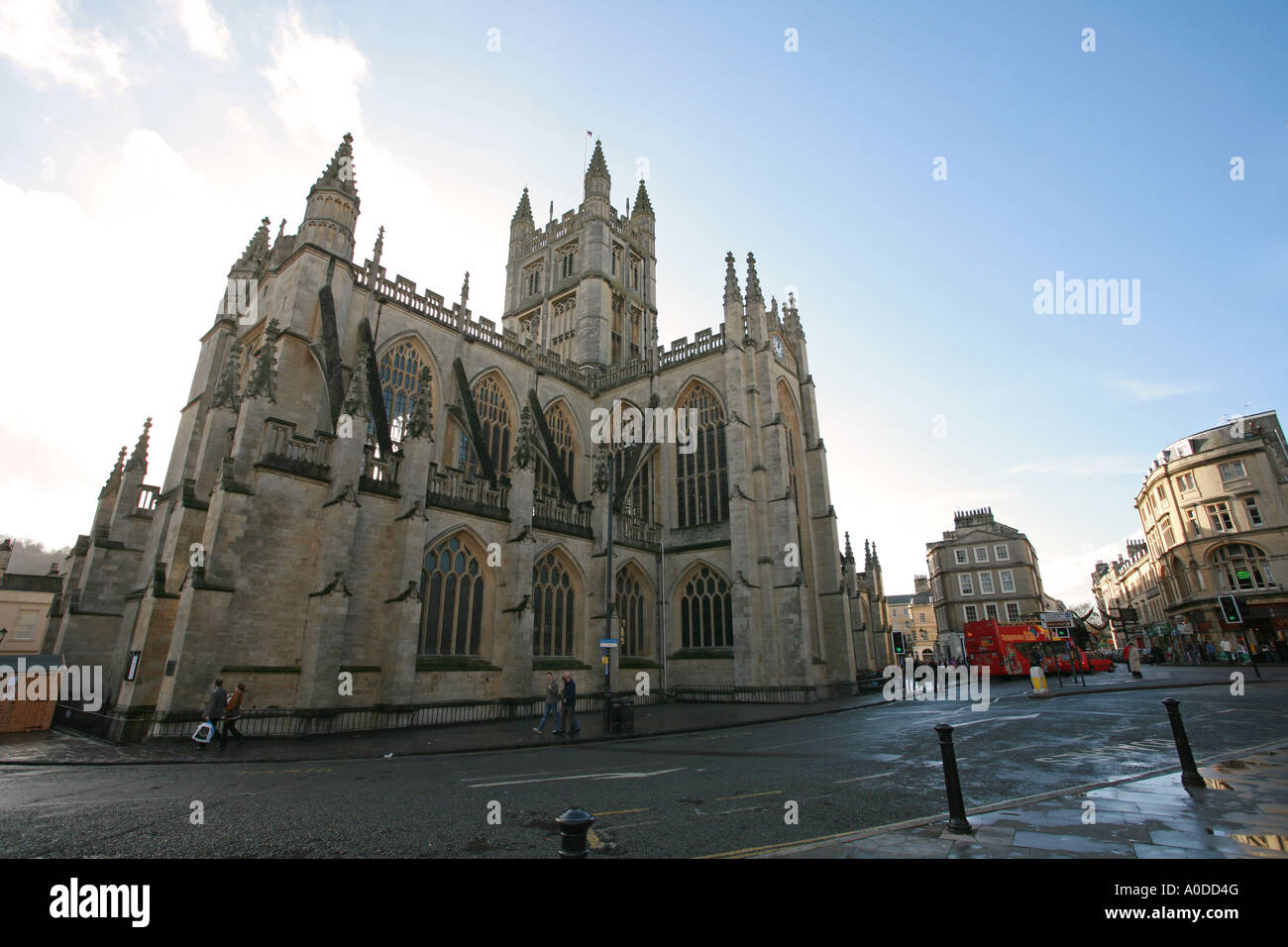 Bath Abbey Cathedral a Gothic church in ancient Roman Spa Town of Bath ...