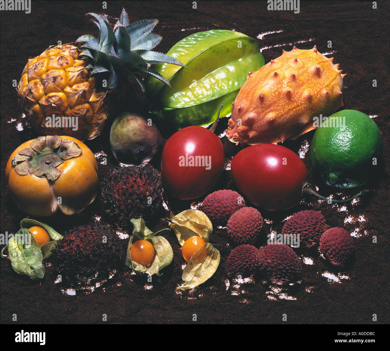 tropical fruits fruit FOOD pineapple physalis lychees lyches litsches ...