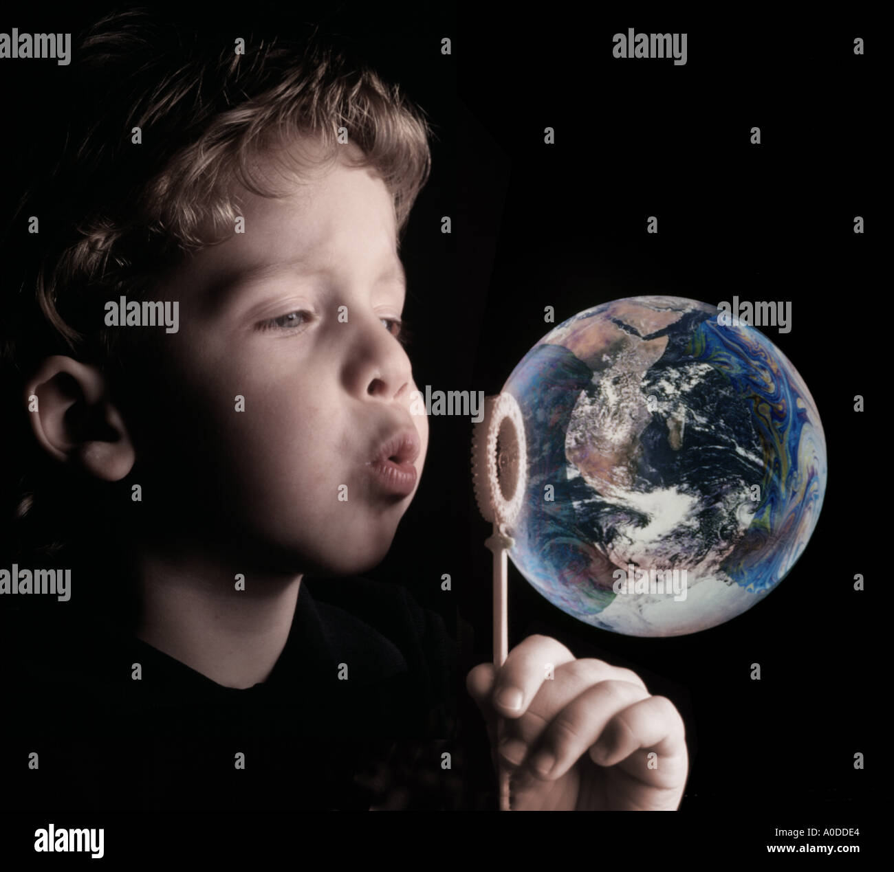 Boy World Bubble 2 Stock Photo - Alamy