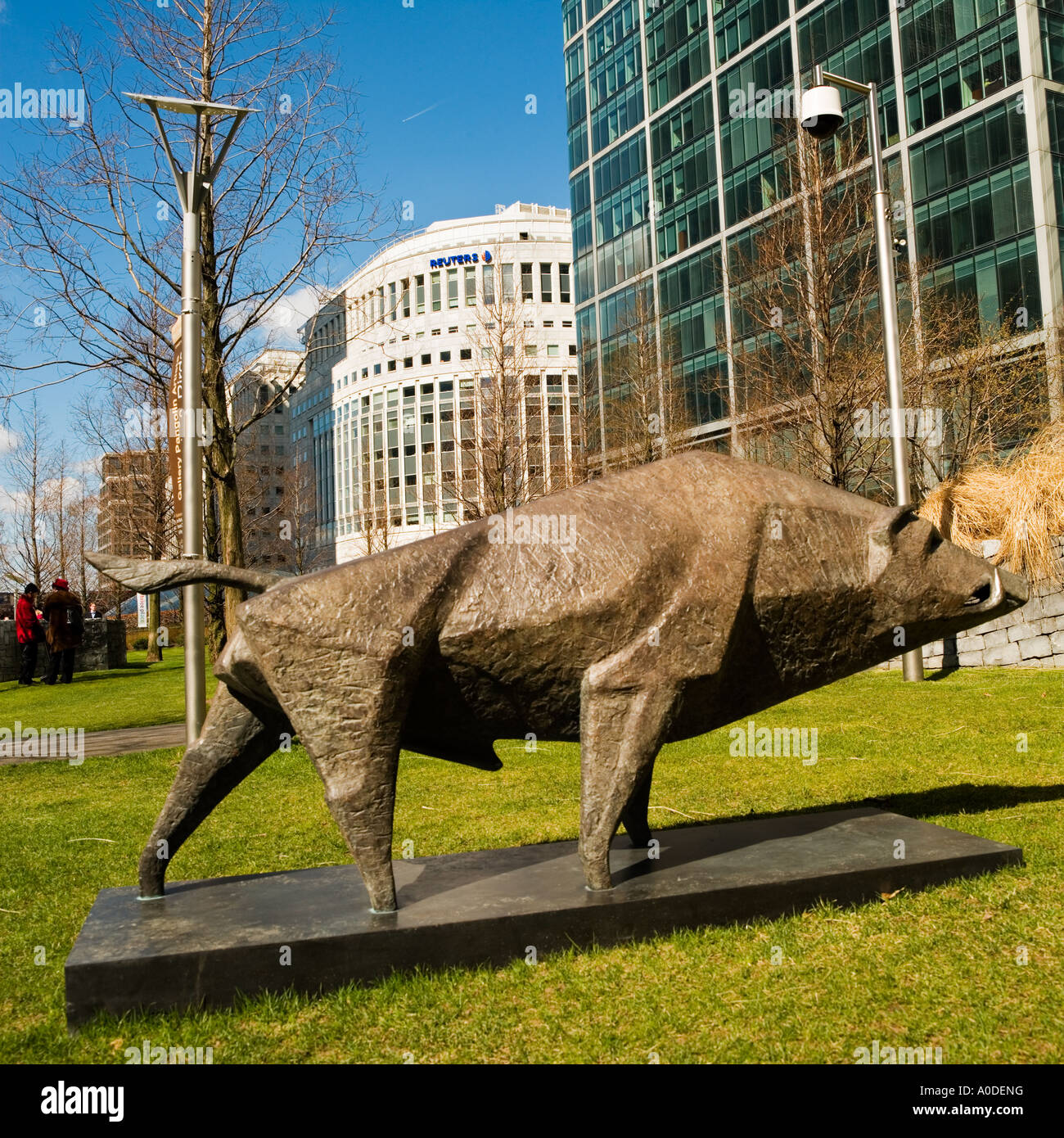 Wild Boar statue at Canary Wharf London England UK Stock Photo - Alamy
