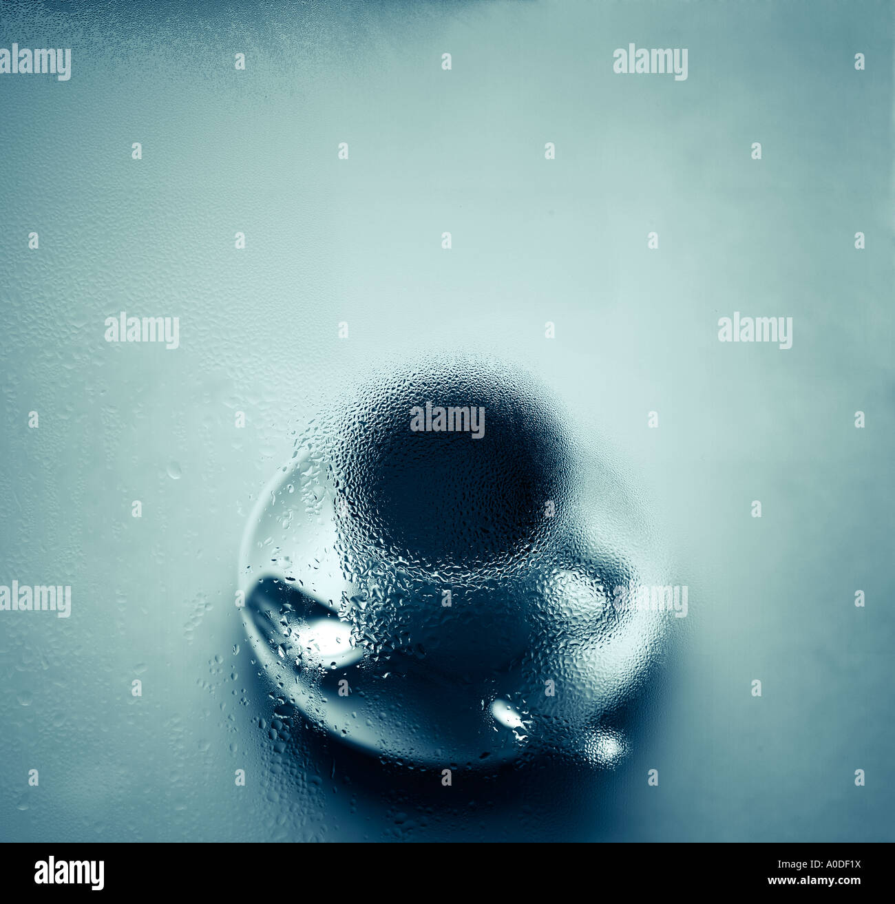 Coffee cup with hot black coffee the steam causing condensation on the ...
