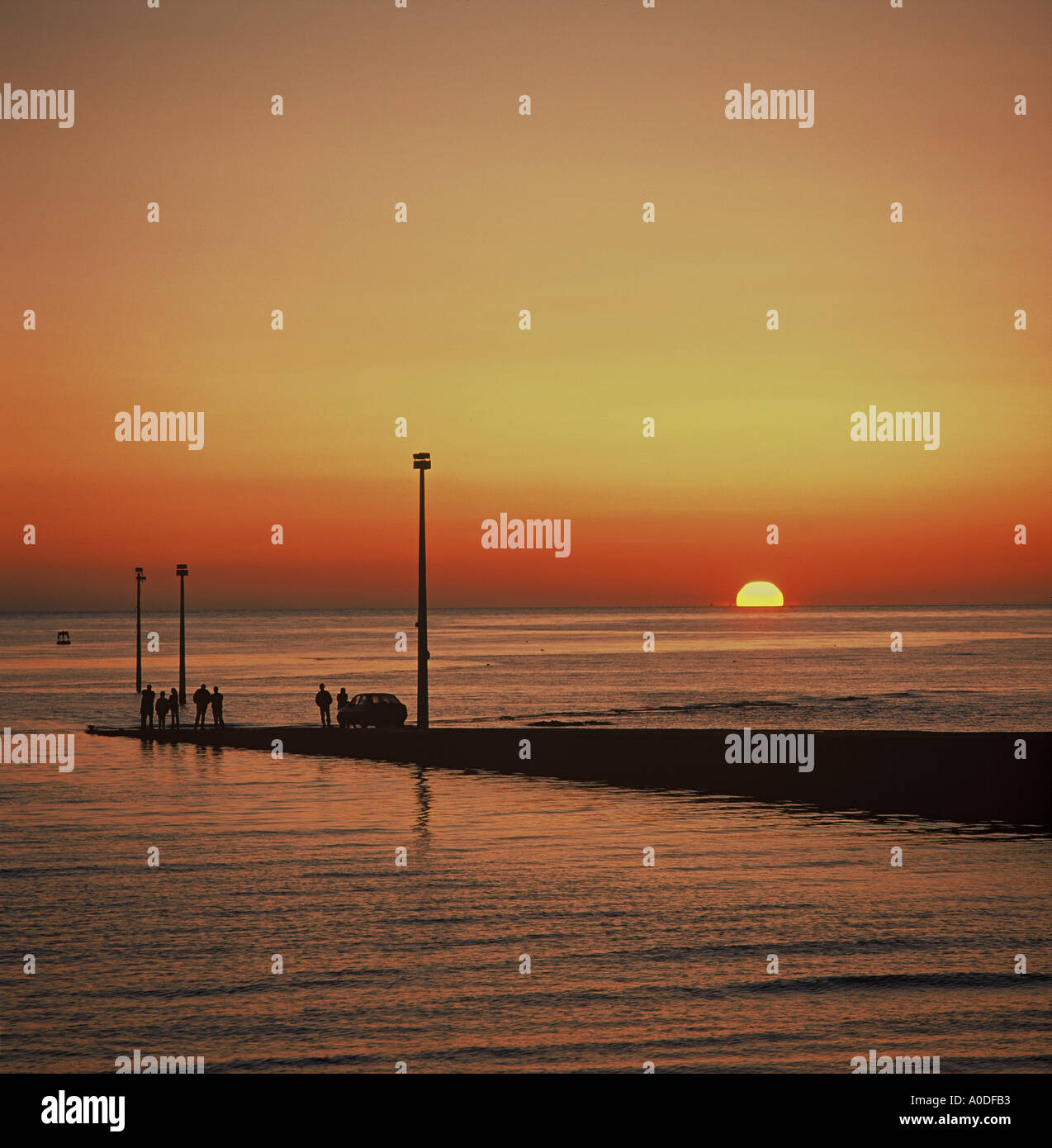 Sunset over Wyre Estuary Stock Photo - Alamy