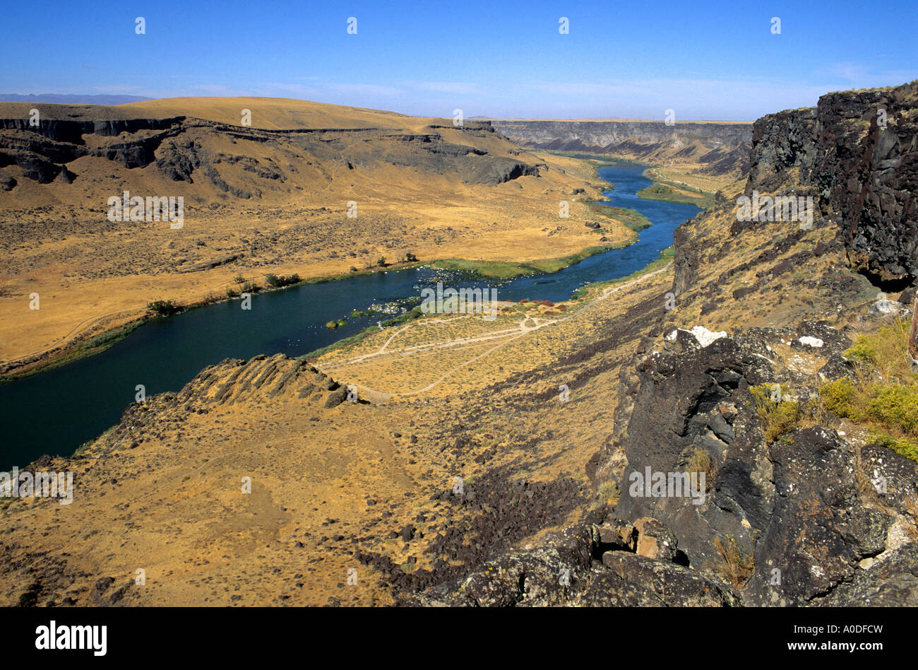 The Snake River Canyon and the Snake River in Idaho Stock Photo - Alamy