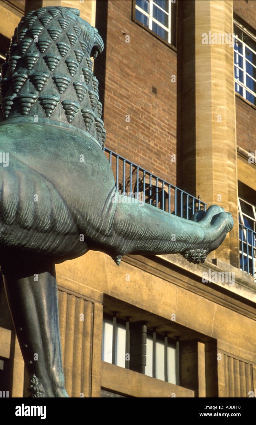 sculpture of a lion outside the main entrance to Norwich City Hall ...