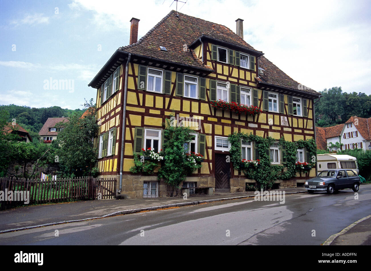Split timbered house in Germany Stock Photo - Alamy