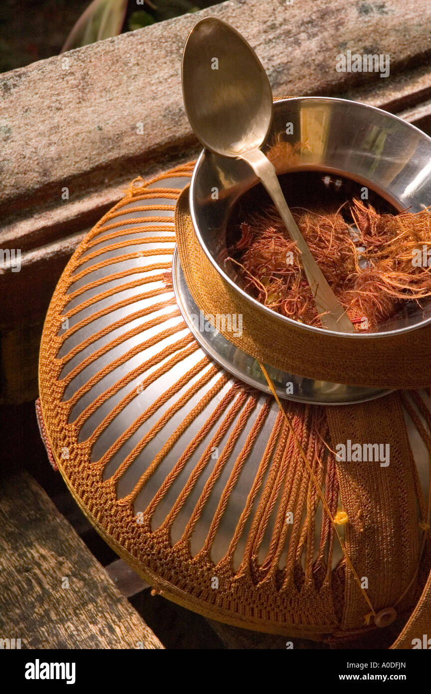 Stock photograph of a Buddhist monk s begging bowl at Bago in Myanmar ...