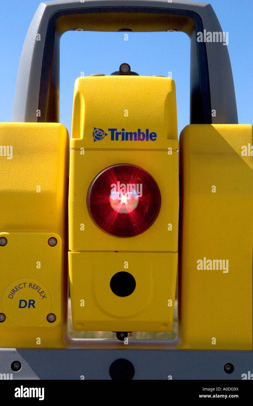 Laser transit in use Stock Photo - Alamy