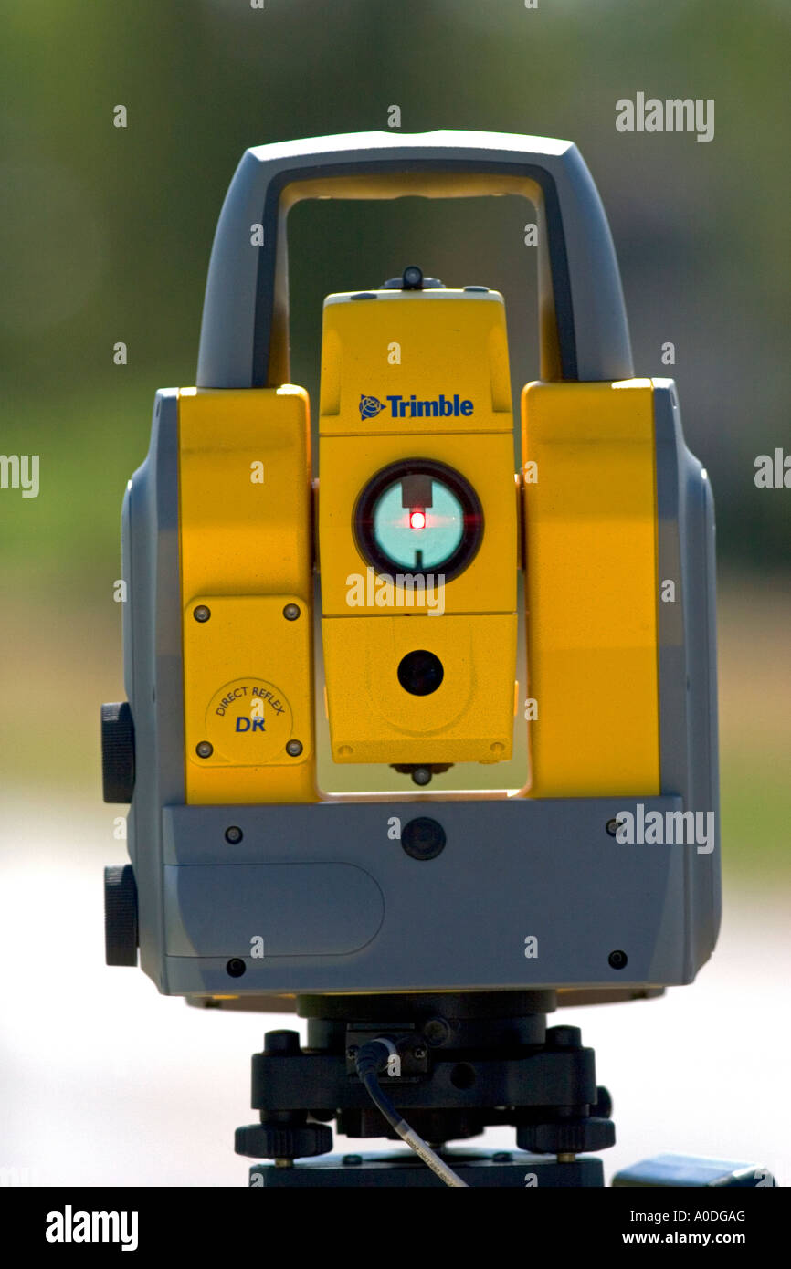 Laser transit in use Stock Photo - Alamy