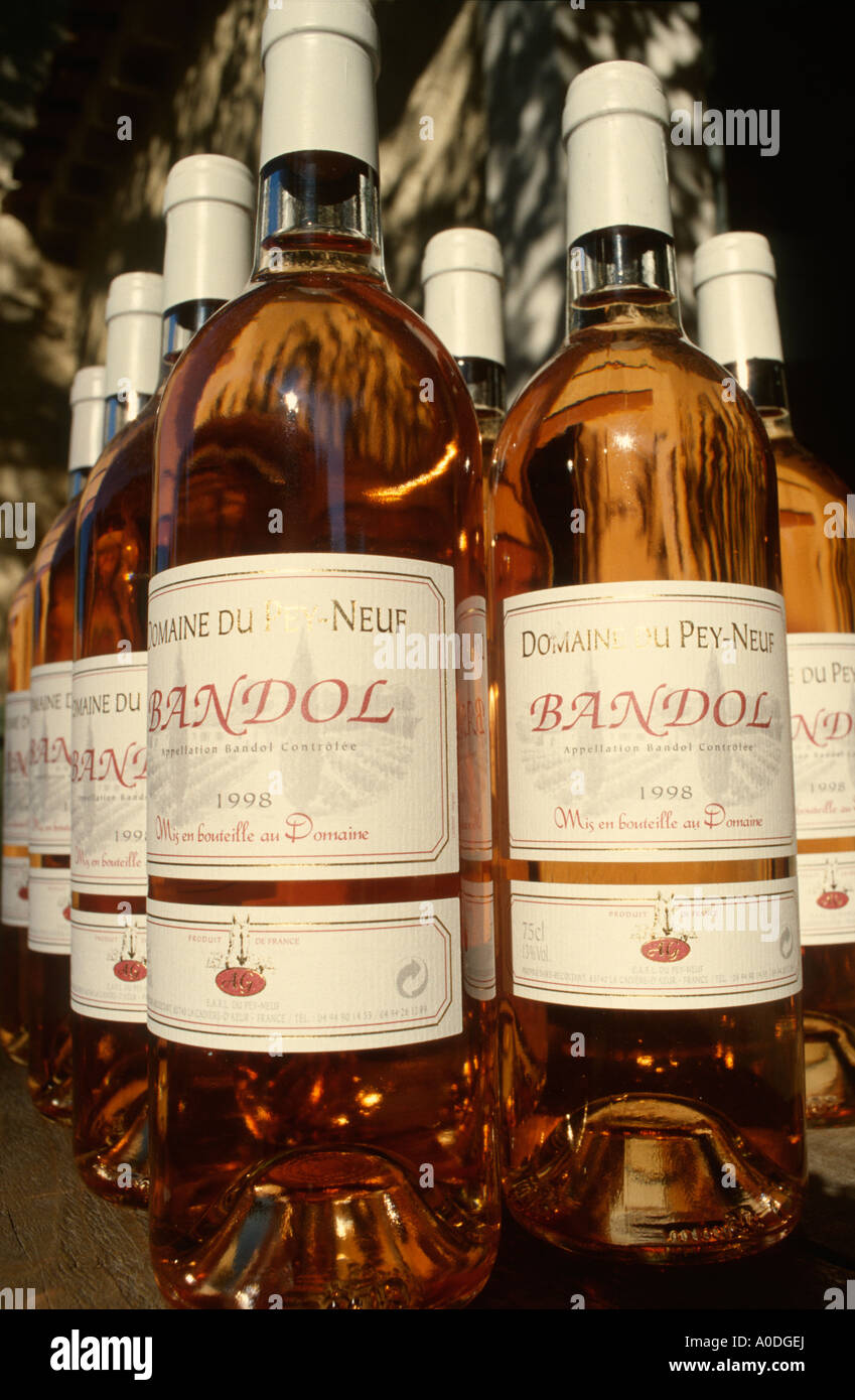 France Bandol Bottles of Bandol Rose wines Stock Photo - Alamy