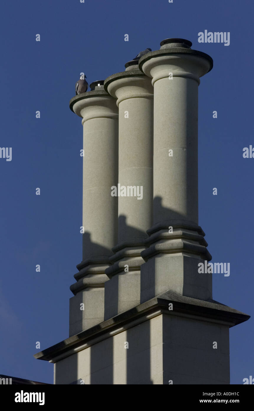 Chimneys on a tudor building in Medieval Spon Street Coventry West ...
