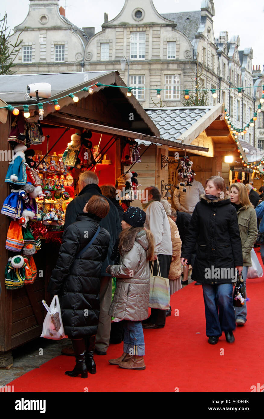 Christmas market in the French town of Arras France Europe EU Stock ...