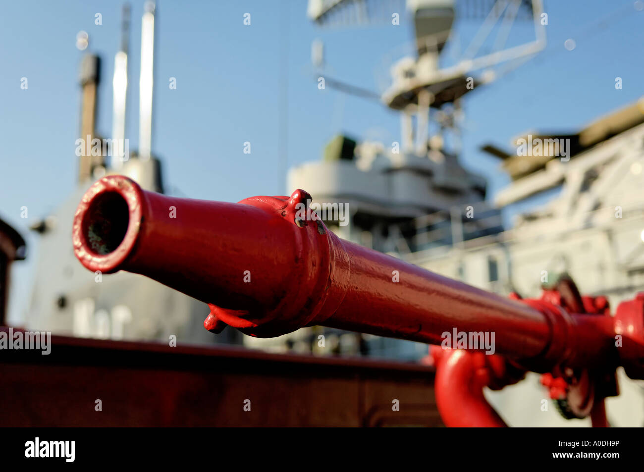 A Red Steel Pipe Onboard One of the Vessels at the Gothenburg Maritime ...