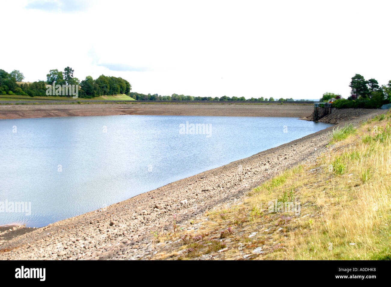 Dried out water supply reservoir Stock Photo - Alamy