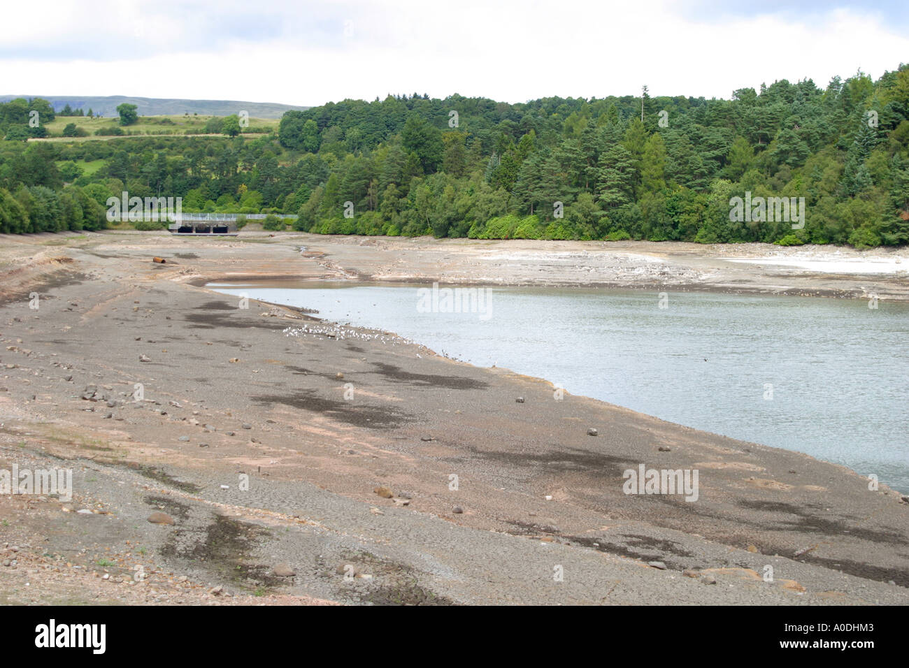 Dried out water supply reservoir Stock Photo - Alamy