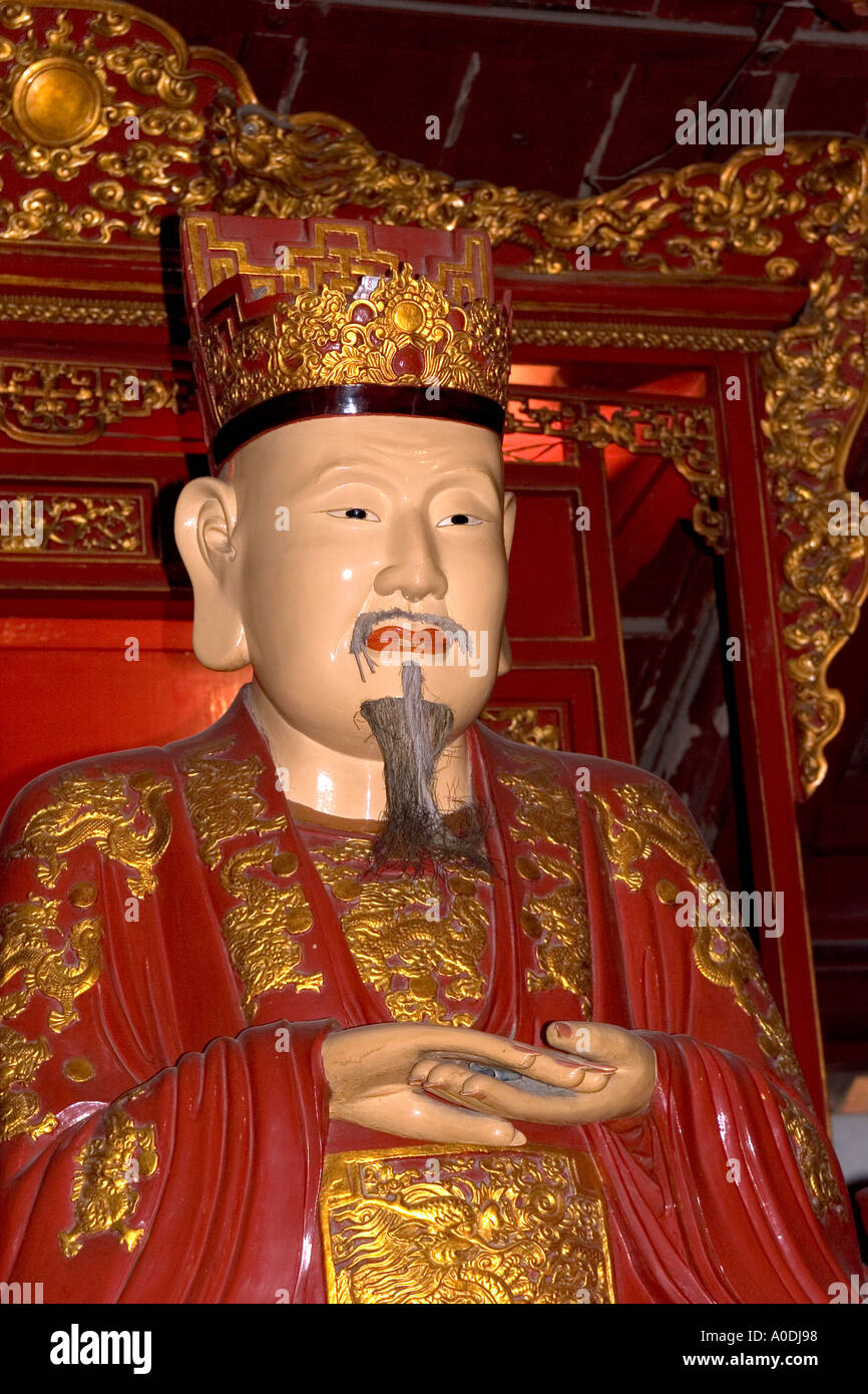 Vietnam Hue religion taoist figure in small local temple Stock Photo ...