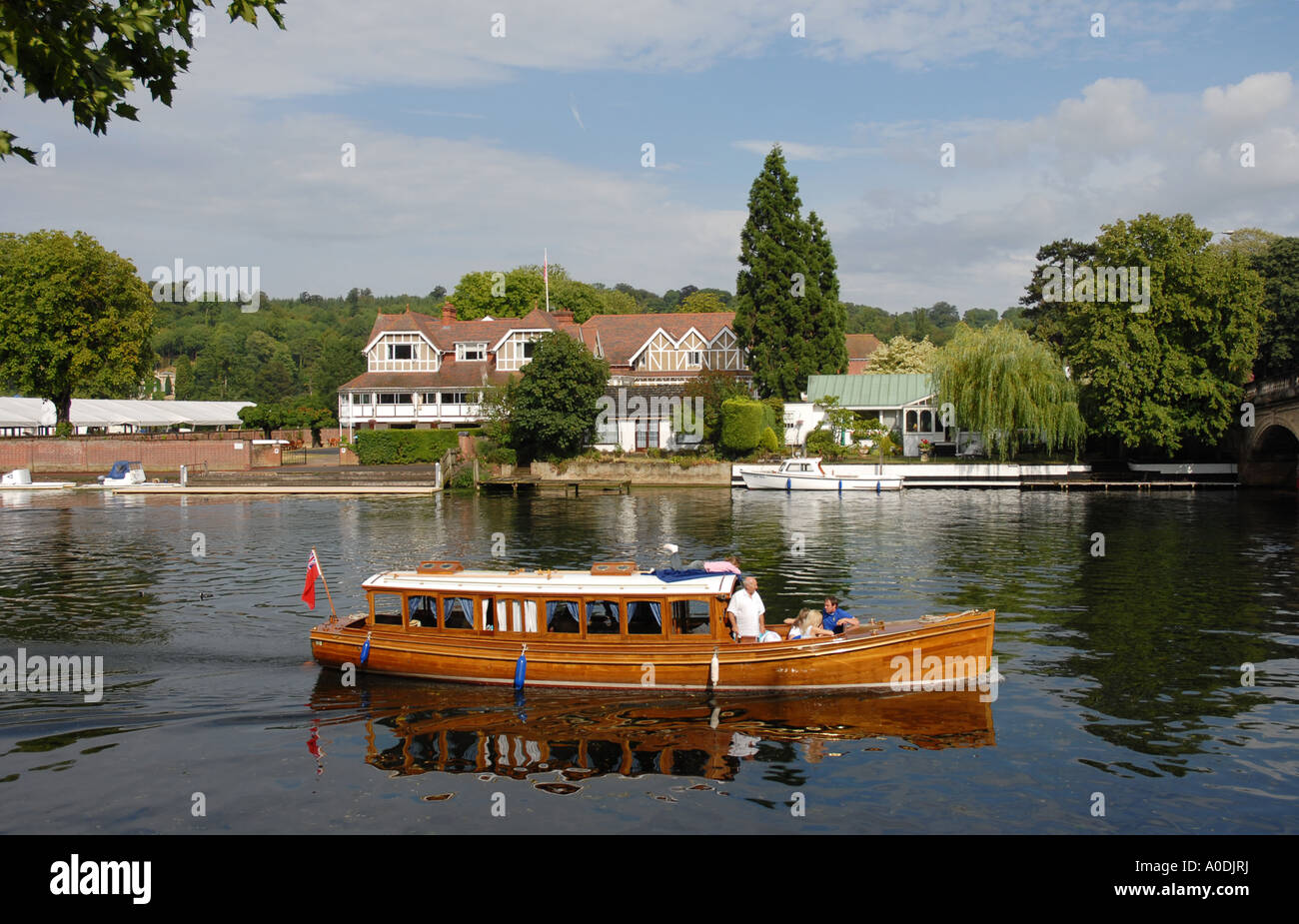 The Leander Club, Henley-on-Thames, Oxfordshire, England, with river ...