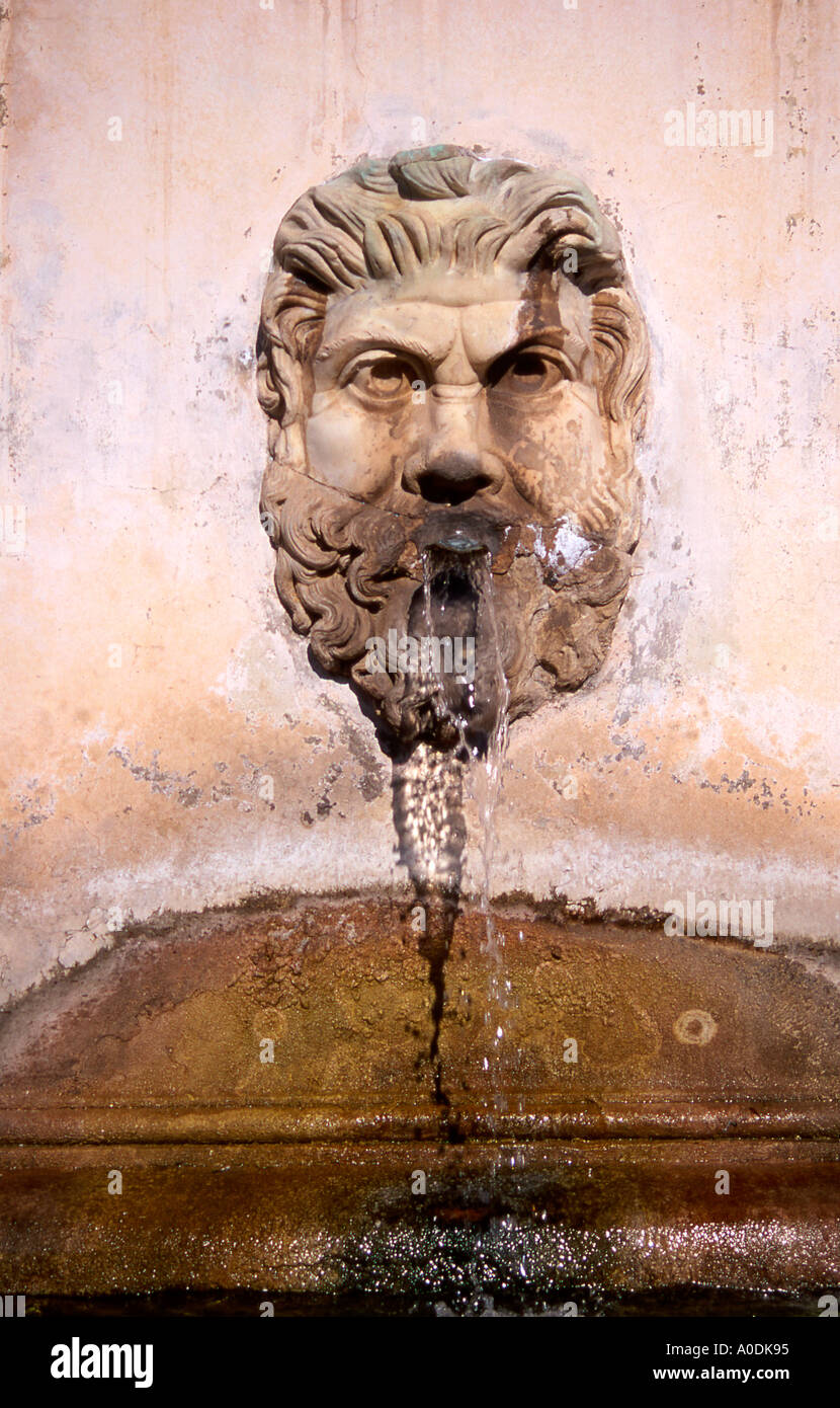 Fountain head Rome Stock Photo - Alamy