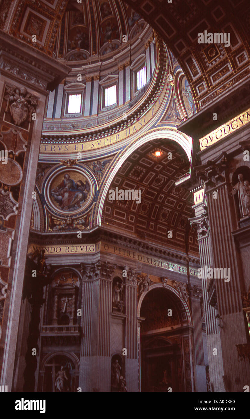 Interior of St Peters Basilica Rome Stock Photo - Alamy