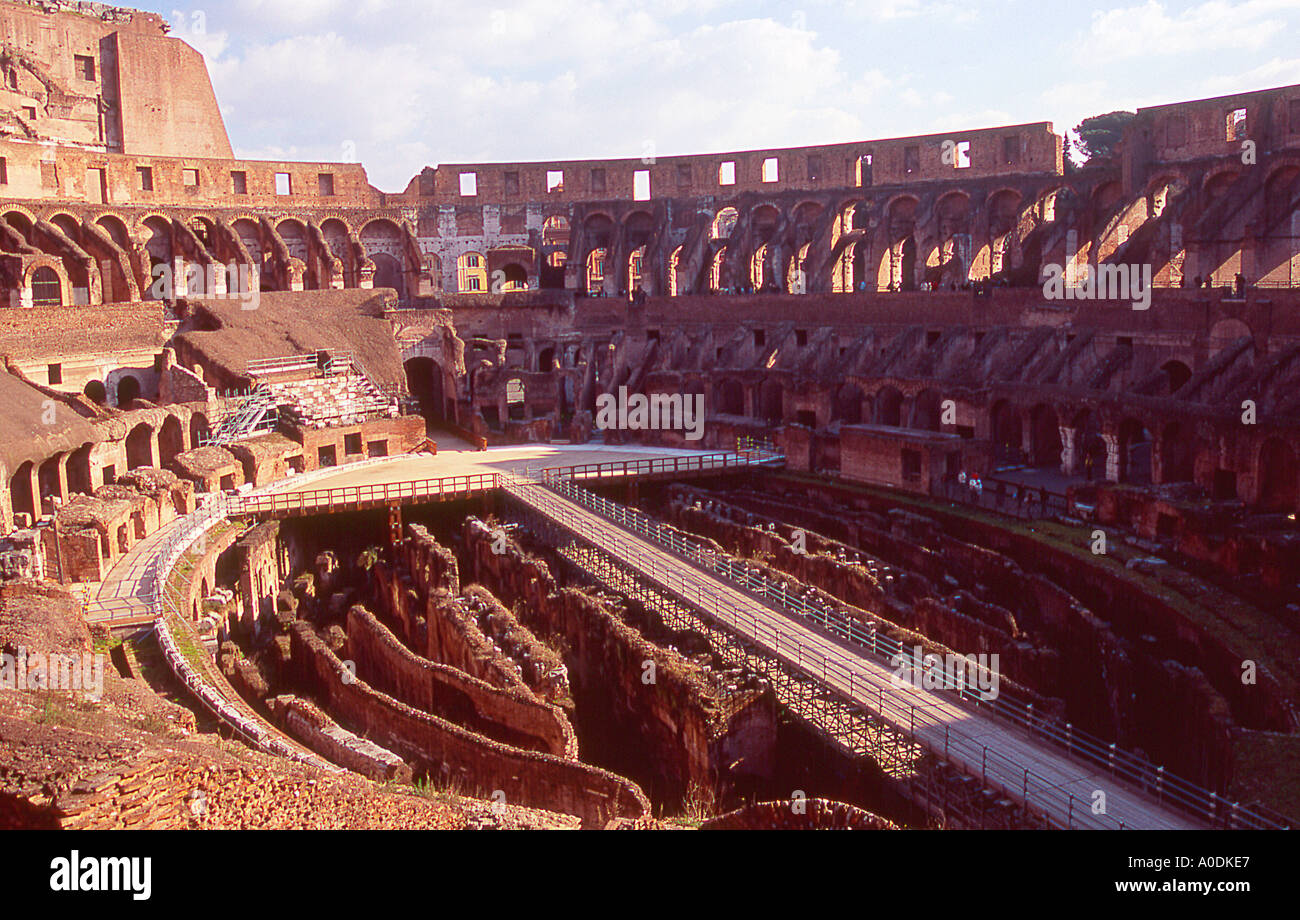 Interior of the coliseum Rome Stock Photo - Alamy