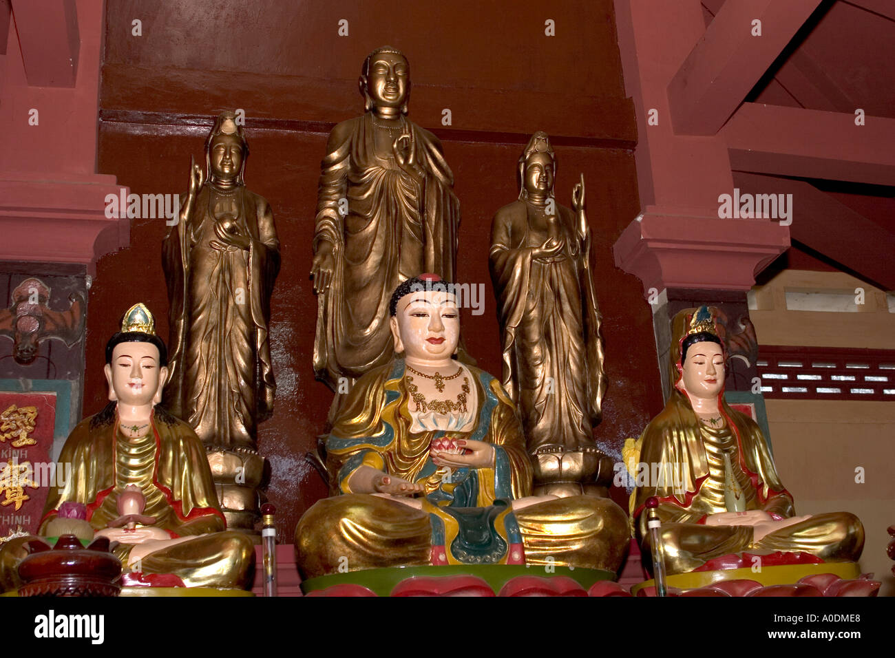 Vietnam Mekong Delta Chau Doc Chua Hang Cavern Pagoda statues of ...
