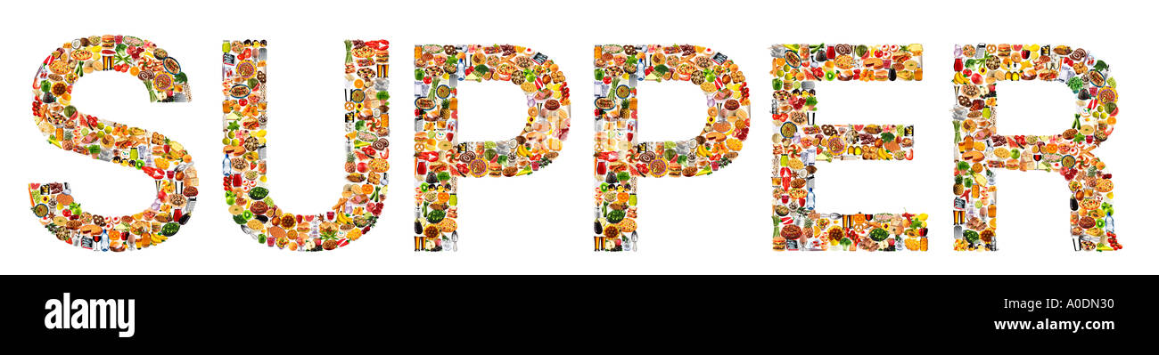 Supper word hi-res stock photography and images - Alamy