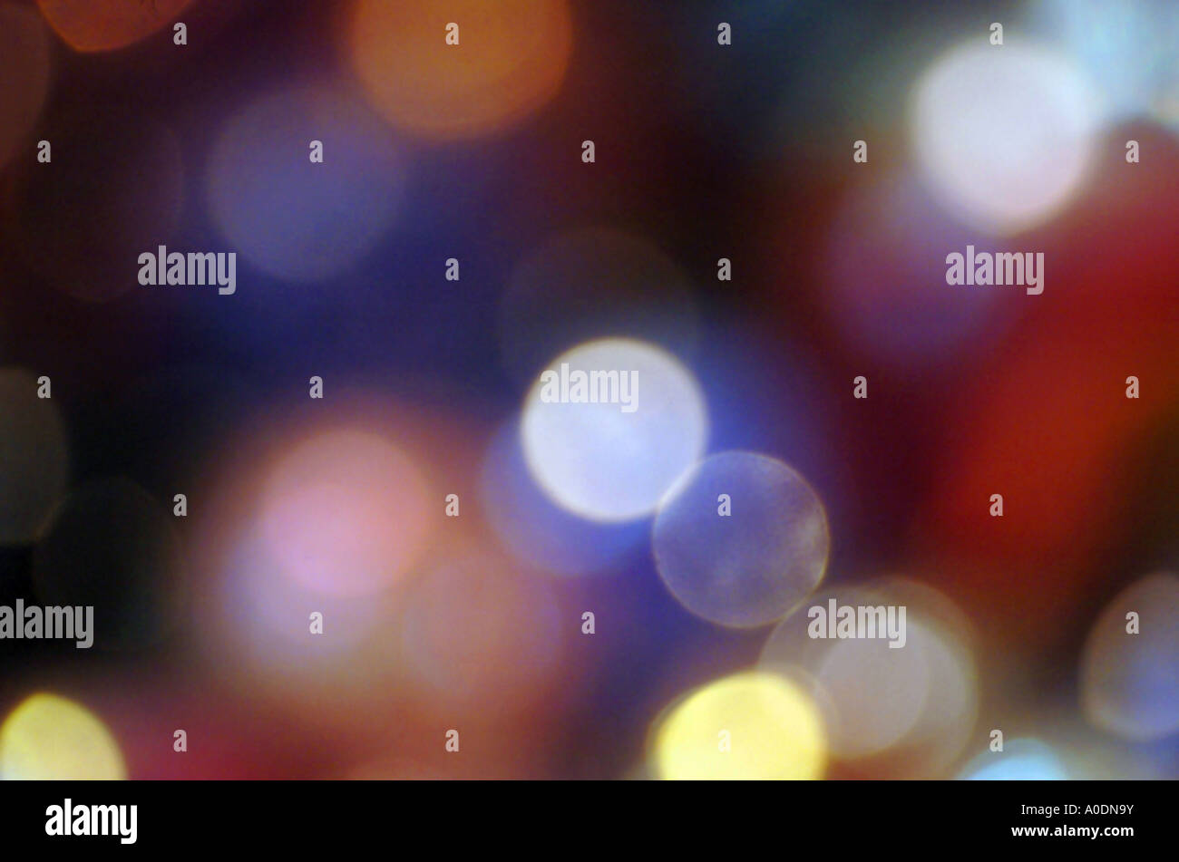 Colourful background of lights blurred into overlapping circles Stock ...