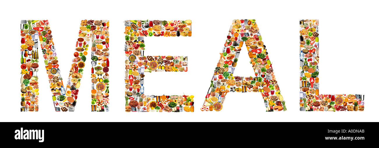 Meal word hi-res stock photography and images - Alamy