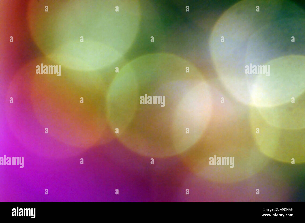 Colourful background of lights blurred into overlapping circles Stock ...