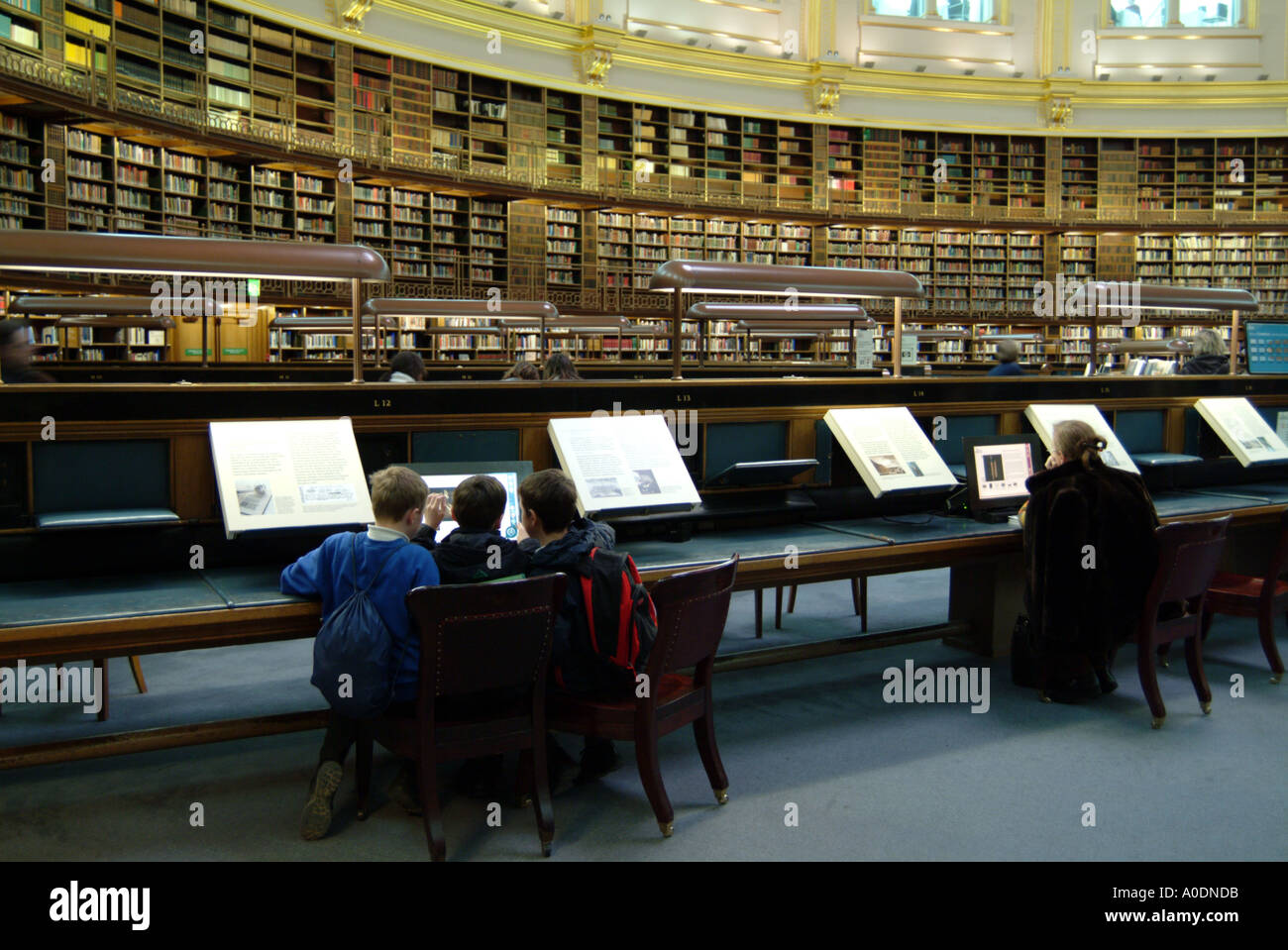 British Library Interior Reading Room Stock Photos & British Library ...