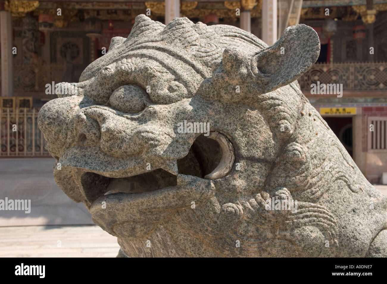 Lion figure guarding Penang s richest Chinese clan house the Khoo ...