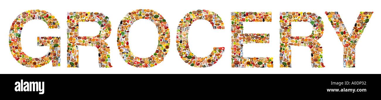 Grocery word hi-res stock photography and images - Alamy