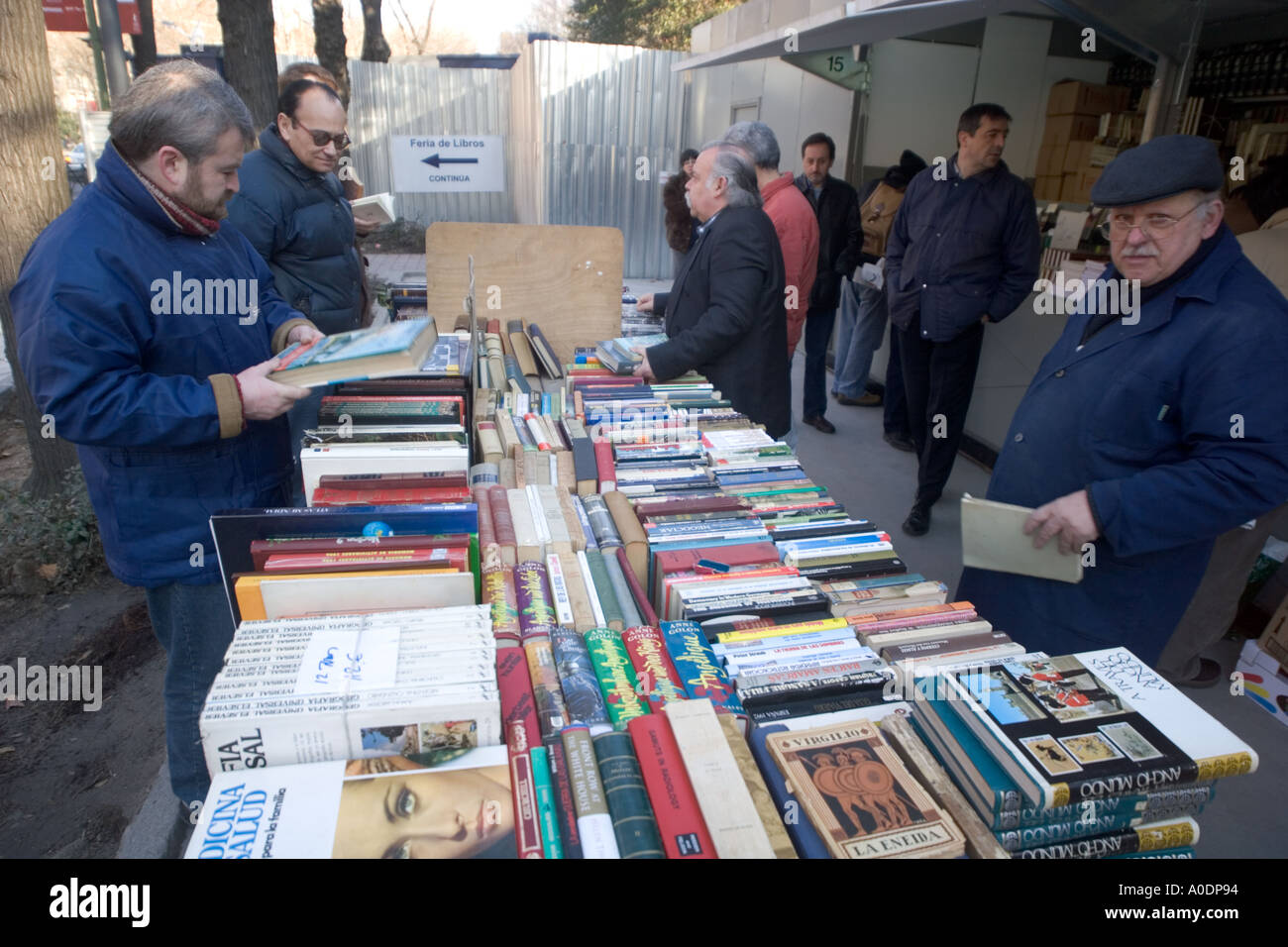 Outdoor book market outside Prado museum in Madrid Stock Photo - Alamy