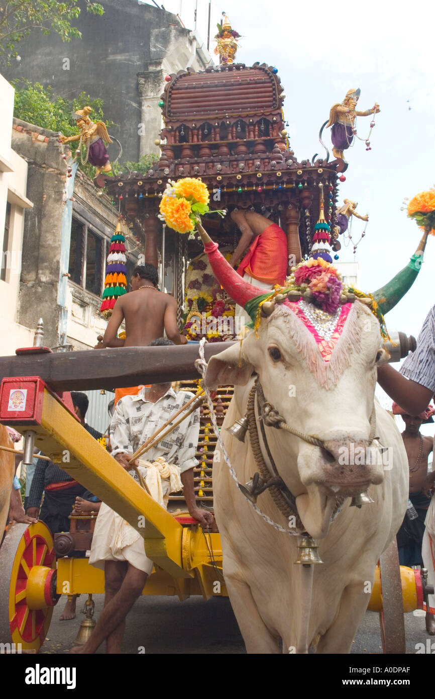 Hindu procession through in Penang Road Jalan Penang Penang Stock Photo ...