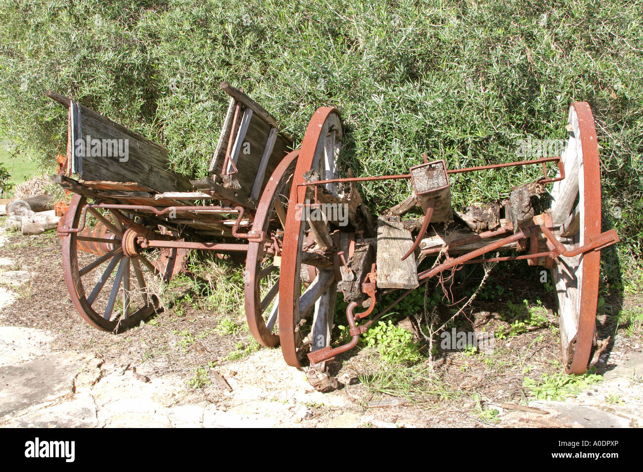 Abandoned old wooden horse cart hi-res stock photography and images - Alamy