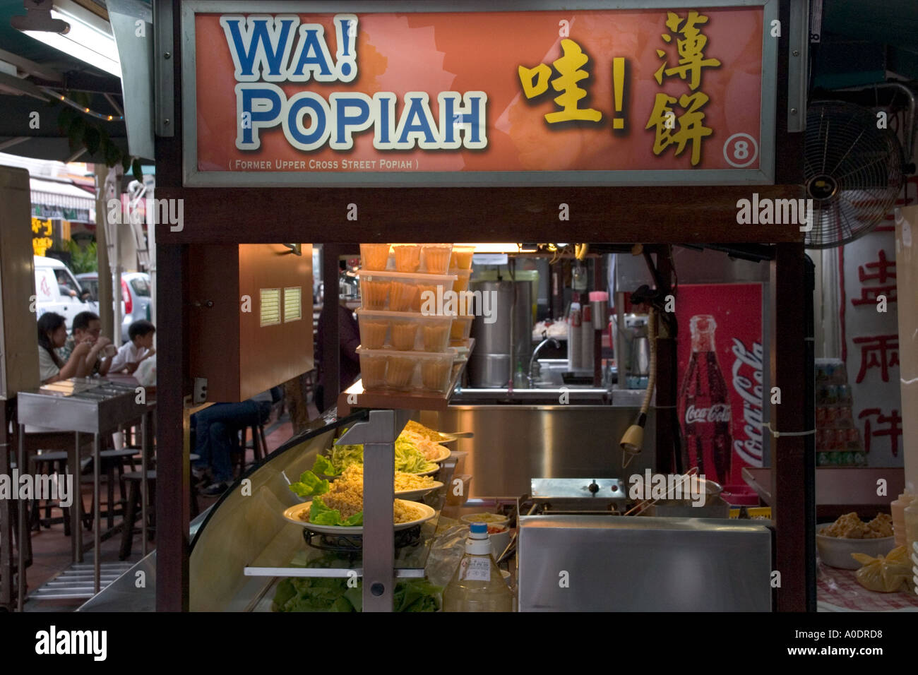 Food stall selling the Singapore delicacy Popiah Stock Photo - Alamy
