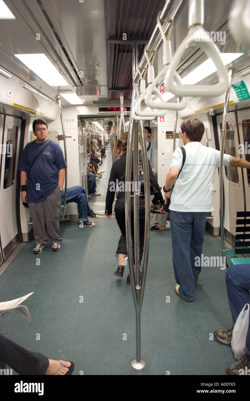 Inside one of the trains on Singapore s MRT system Stock Photo - Alamy