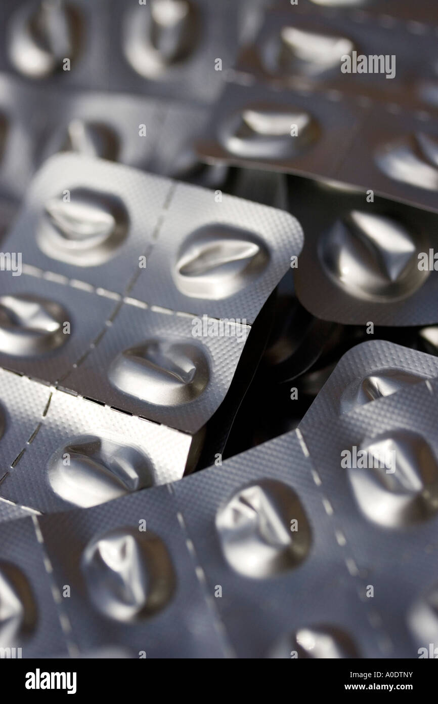 Used blister packs for tablets (1 Stock Photo - Alamy