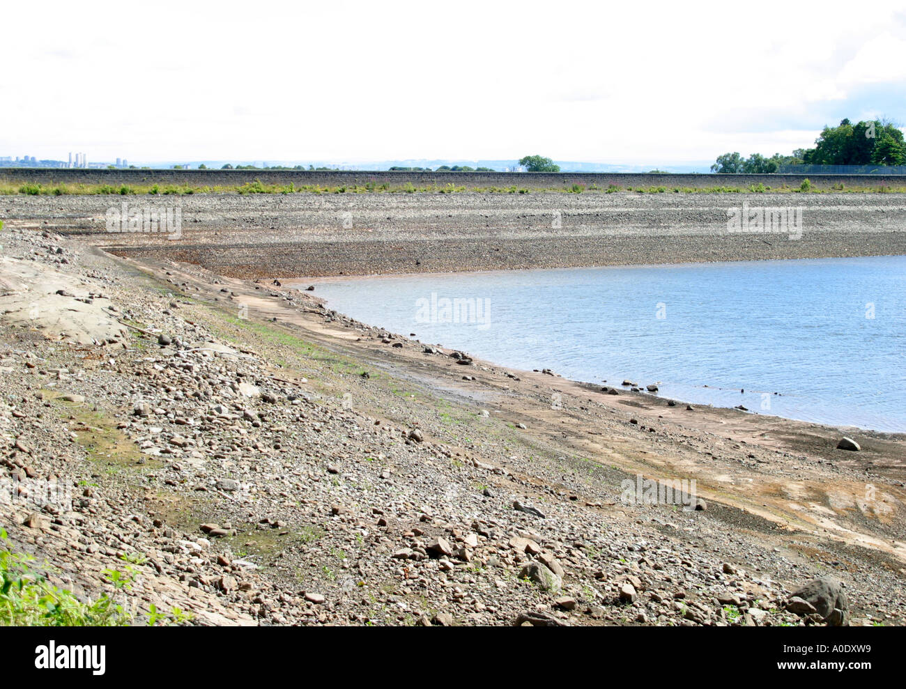 Dried out water supply reservoir Stock Photo - Alamy