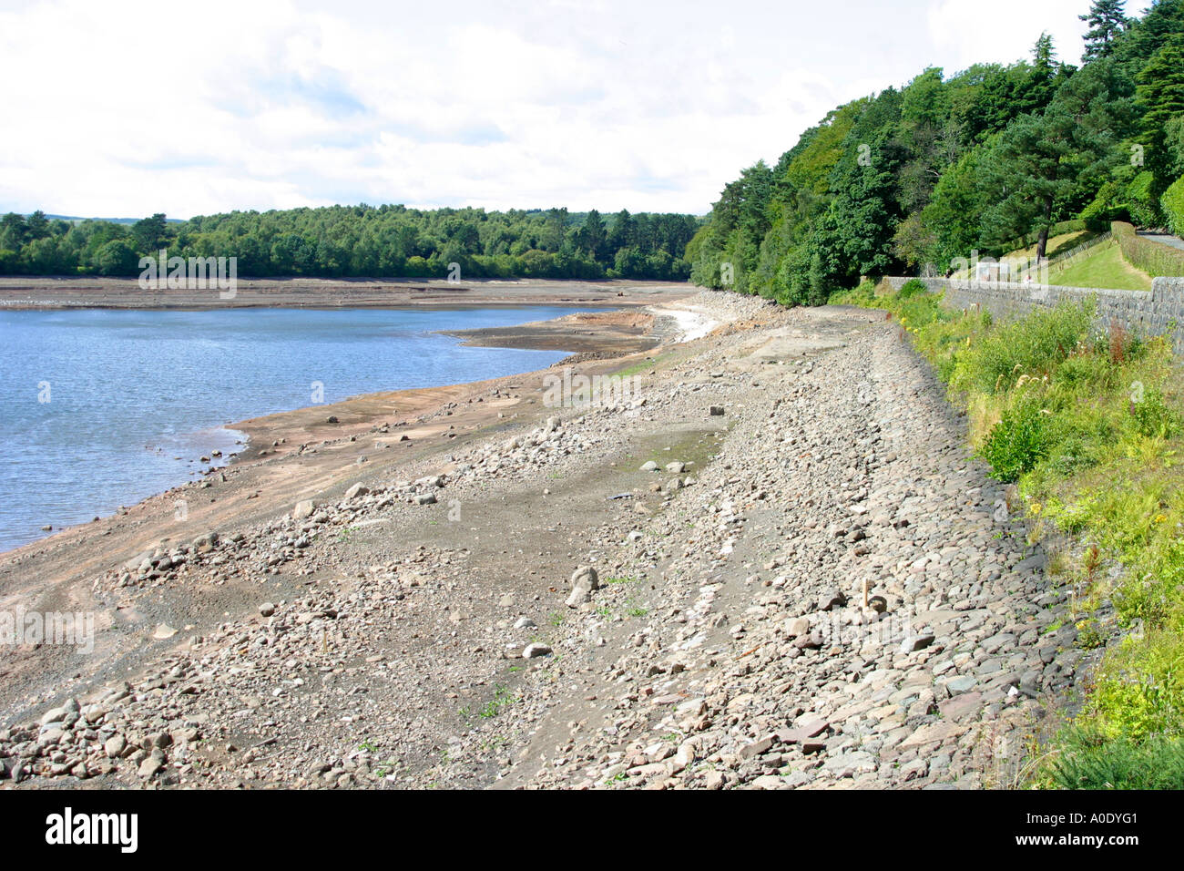 Dried out water supply reservoir Stock Photo - Alamy