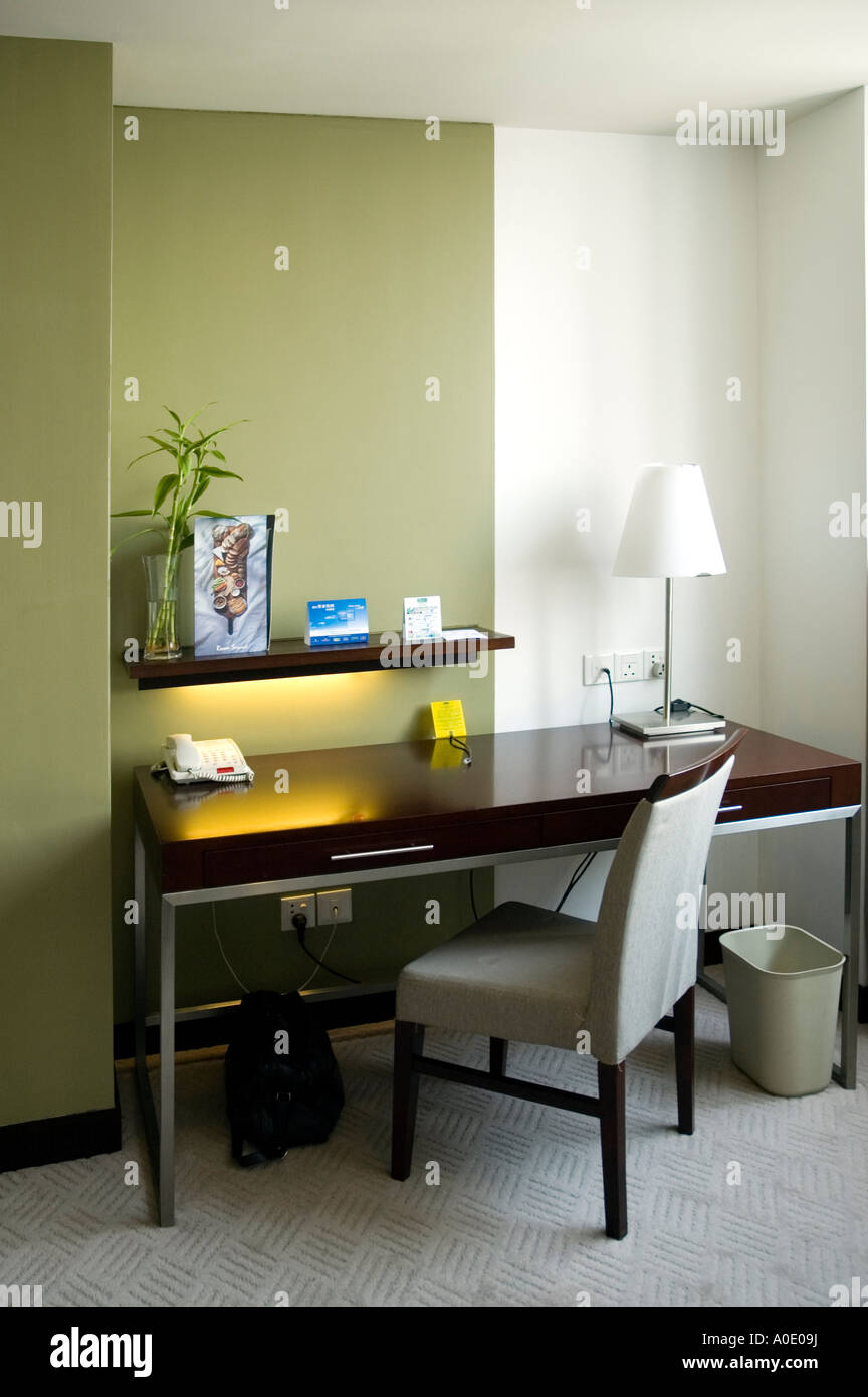 Writing desk in hotel room, Shanghai Stock Photo - Alamy