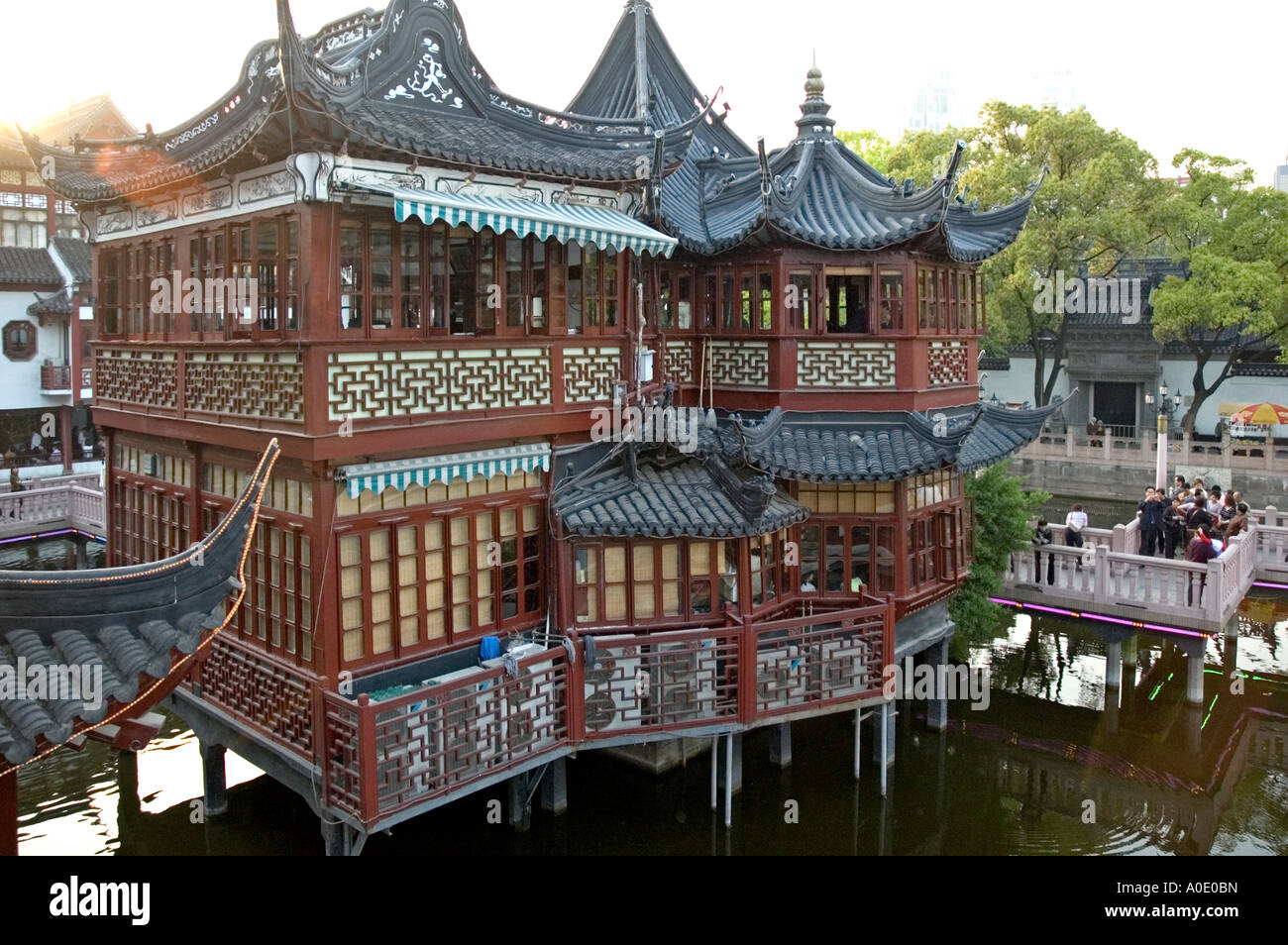 Classical old Chinese restaurant in the Yuyuan Bazaar, Shanghai Stock ...