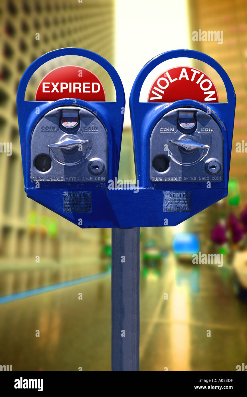 Two parking meters hi-res stock photography and images - Alamy