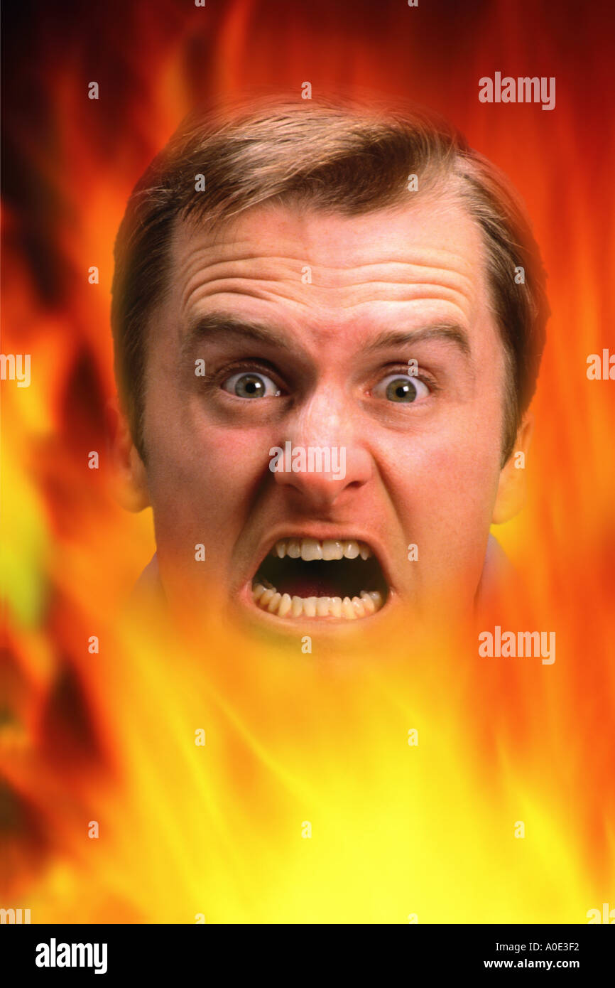 Angry man screaming in extreme hi-res stock photography and images - Alamy