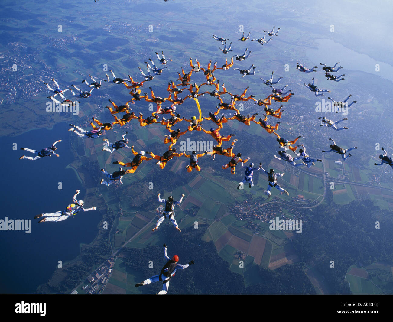 Large Freefall Formation in Switzerland Stock Photo - Alamy