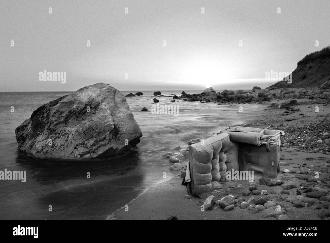 Beach chair litter Black and White Stock Photos & Images - Alamy