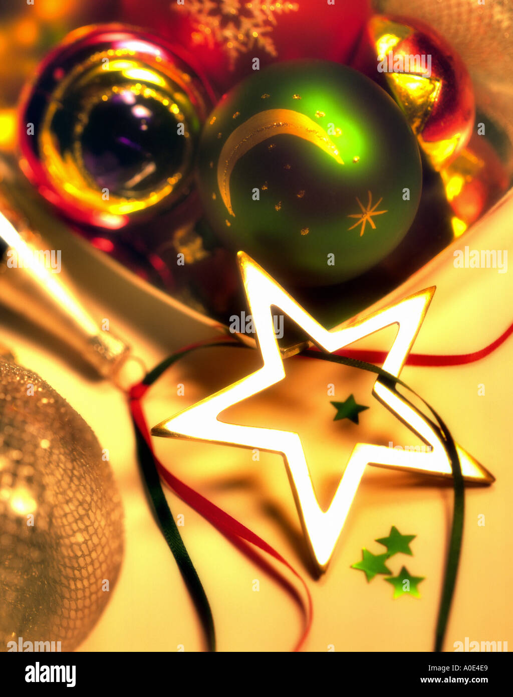 Christmas Ornaments Star Stock Photo - Alamy
