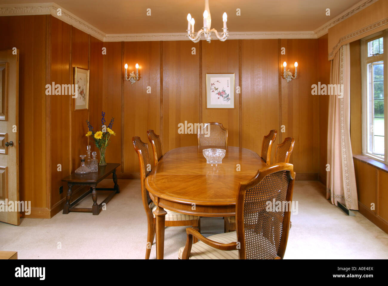 Dining Room Wood Paneling
