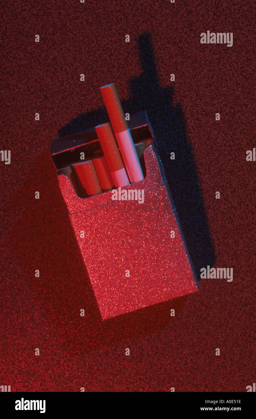 cigarettes in box still life smoking close up Stock Photo - Alamy