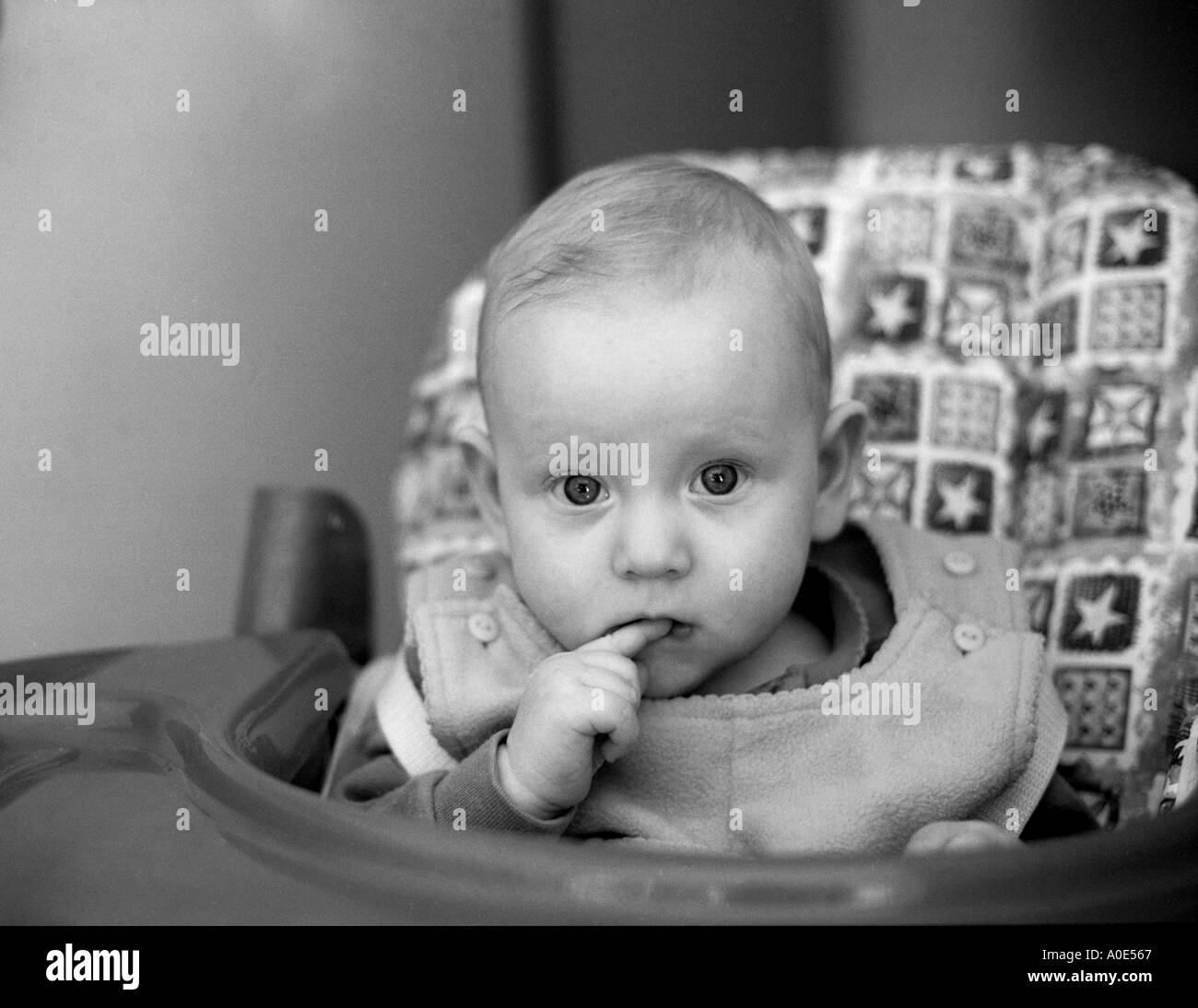 Baby toddler girl in Black and White Stock Photos & Images - Alamy